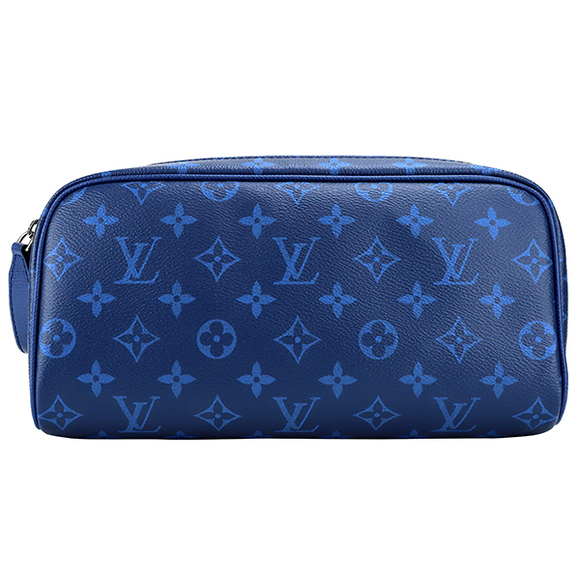 Louis Vuitton | Bags | Louis Vuitton Clutch Taigarama Dop Kit Blue ...
